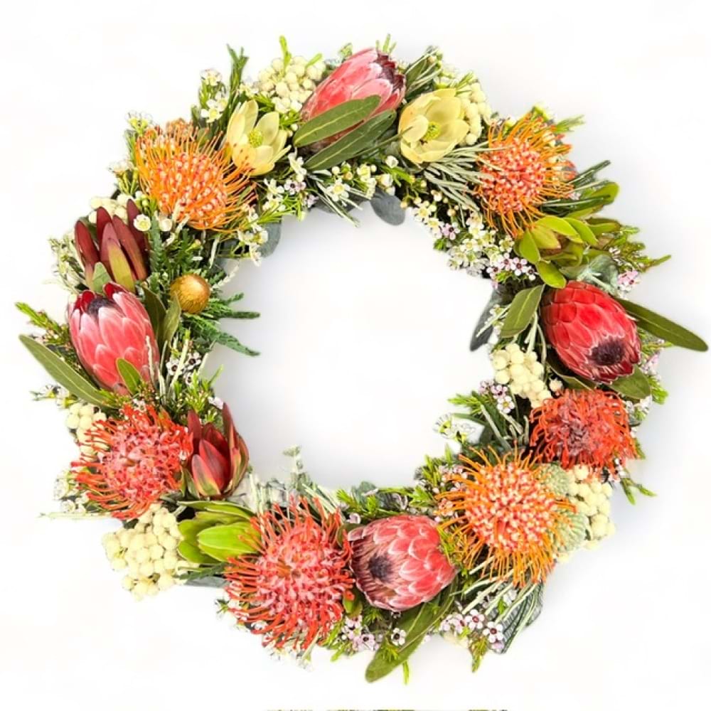 Classic Australian Native Flower Wreath | Flowers By Jane